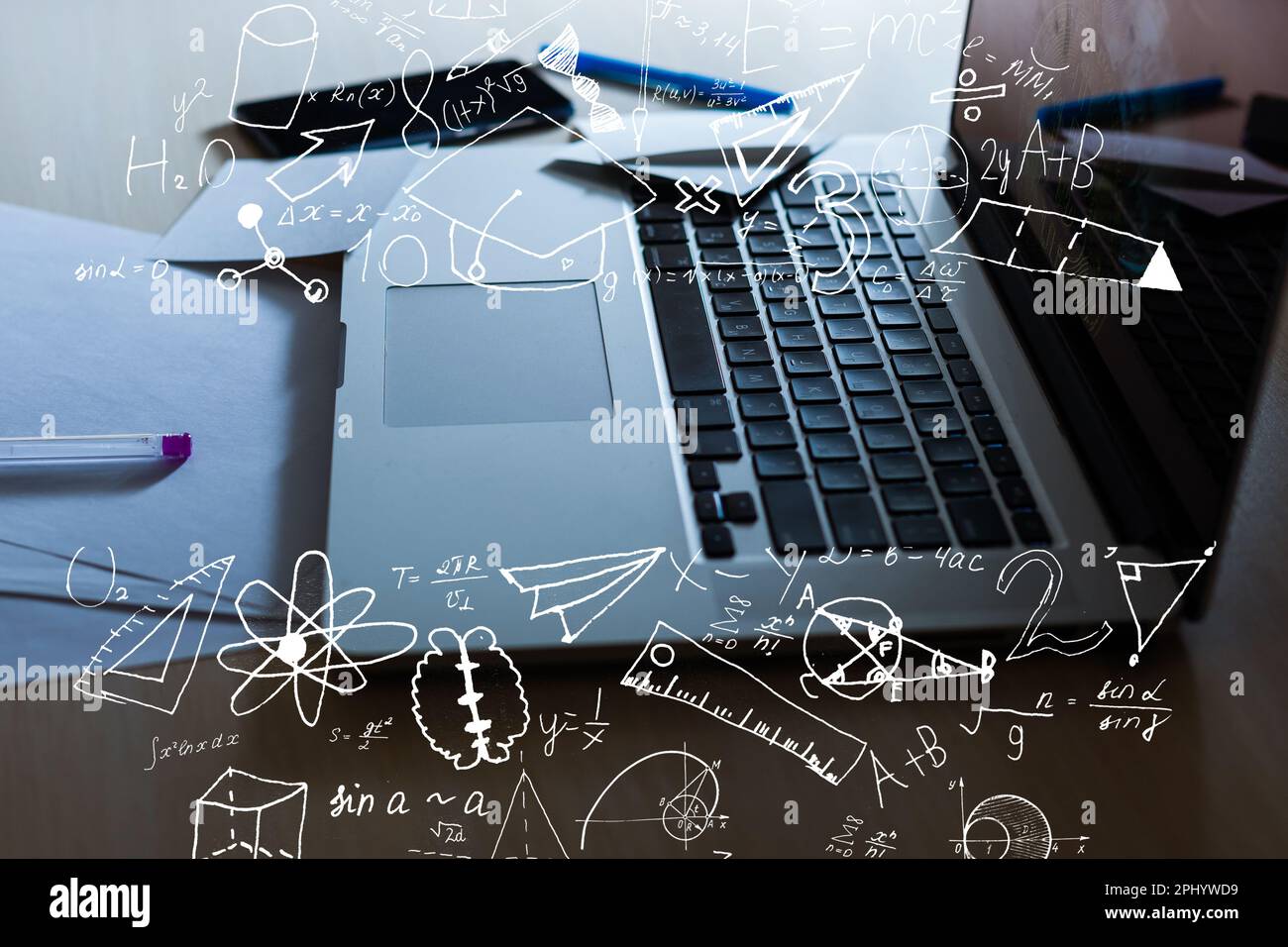 mathematics formulas, high education concept Stock Photo - Alamy