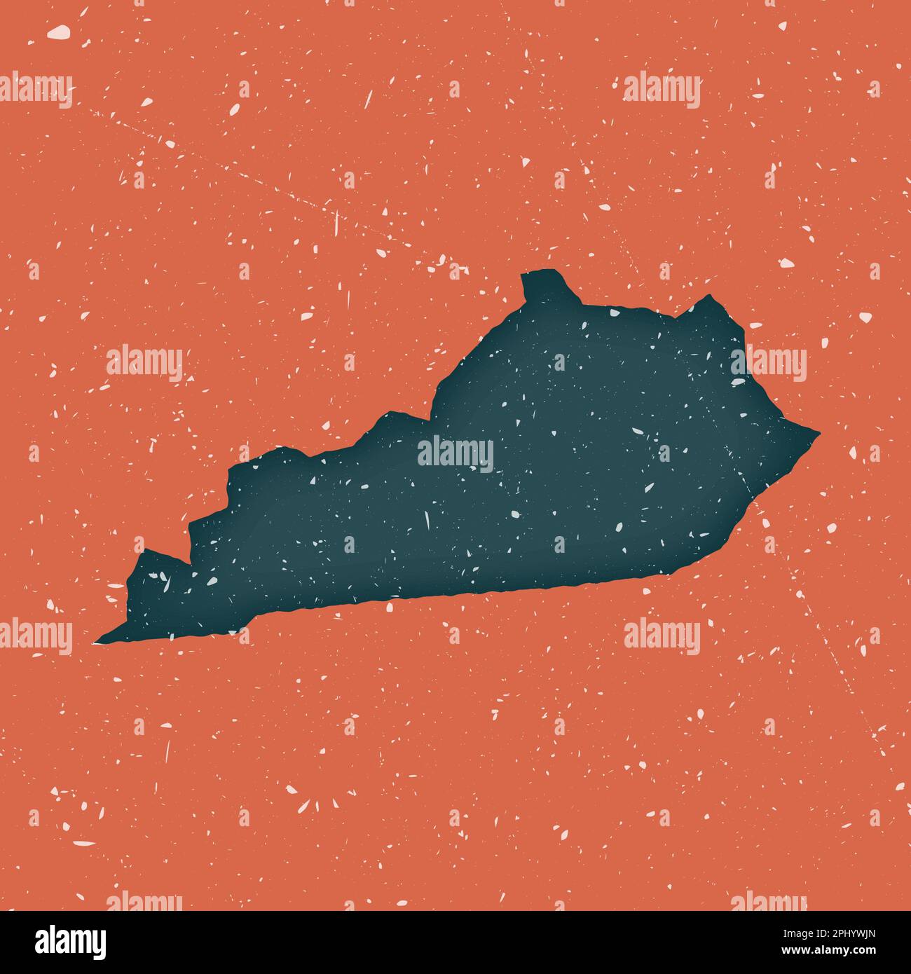 Kentucky vintage map. Grunge map of the US state with distressed ...