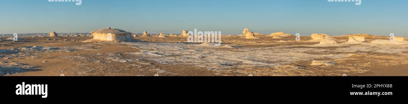 Landscape scenic view of desolate barren western desert in Panoramic ...