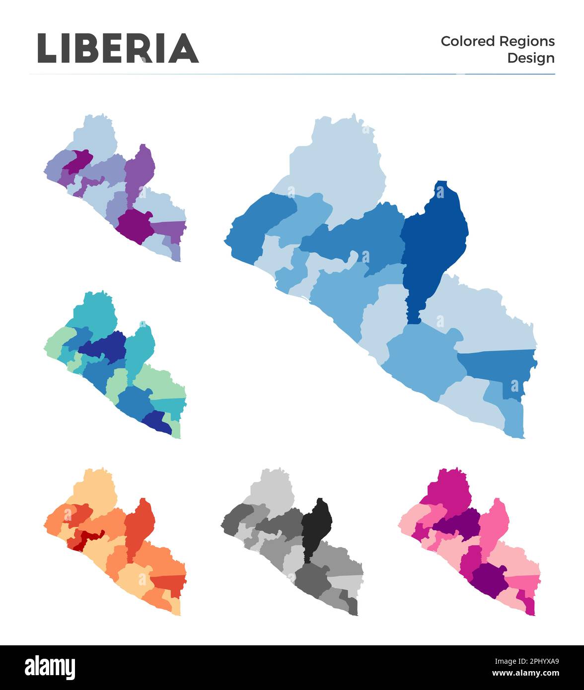Liberia map collection. Borders of Liberia for your infographic ...