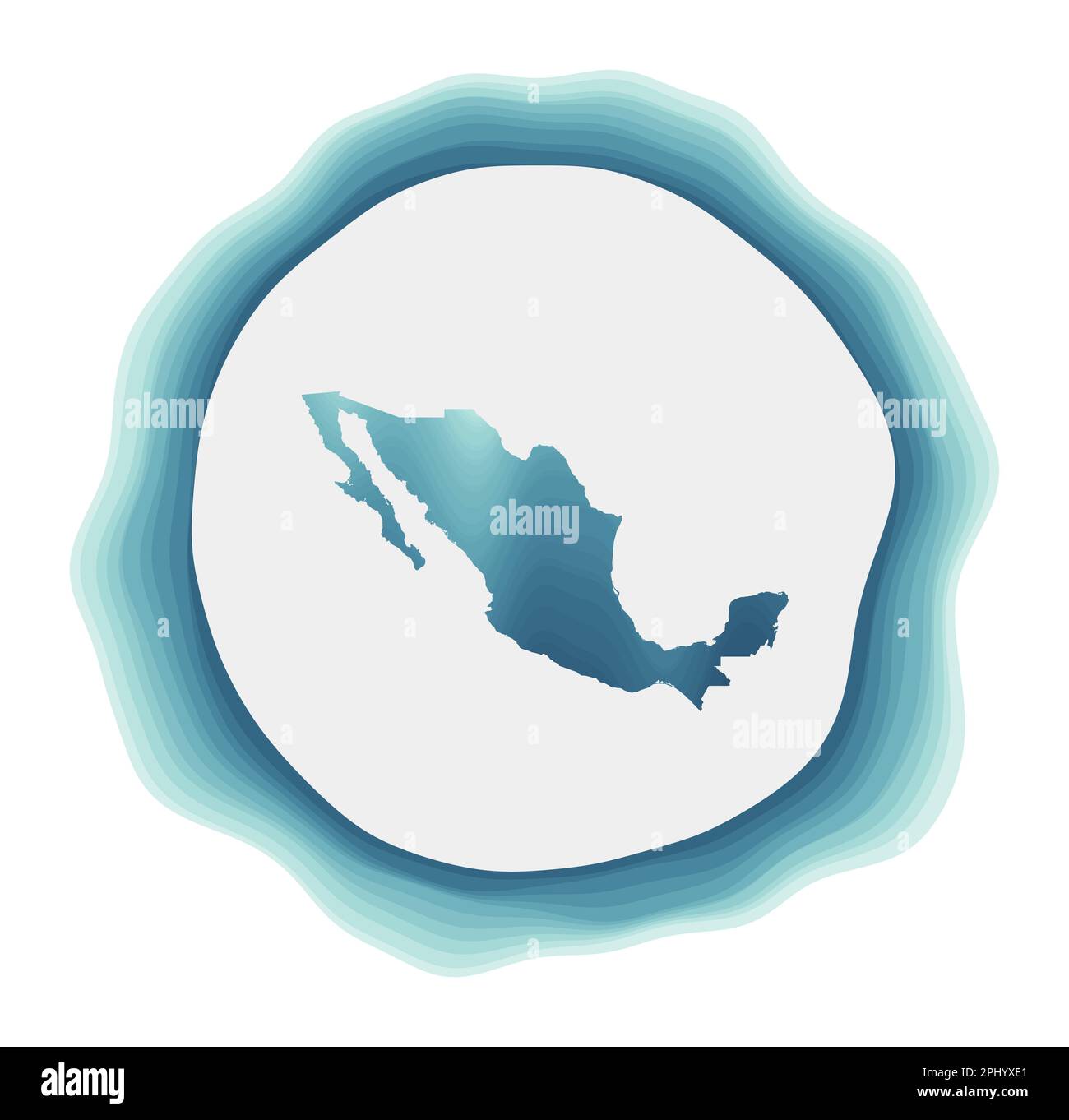 Mexico logo. Badge of the country. Layered circular sign around Mexico ...