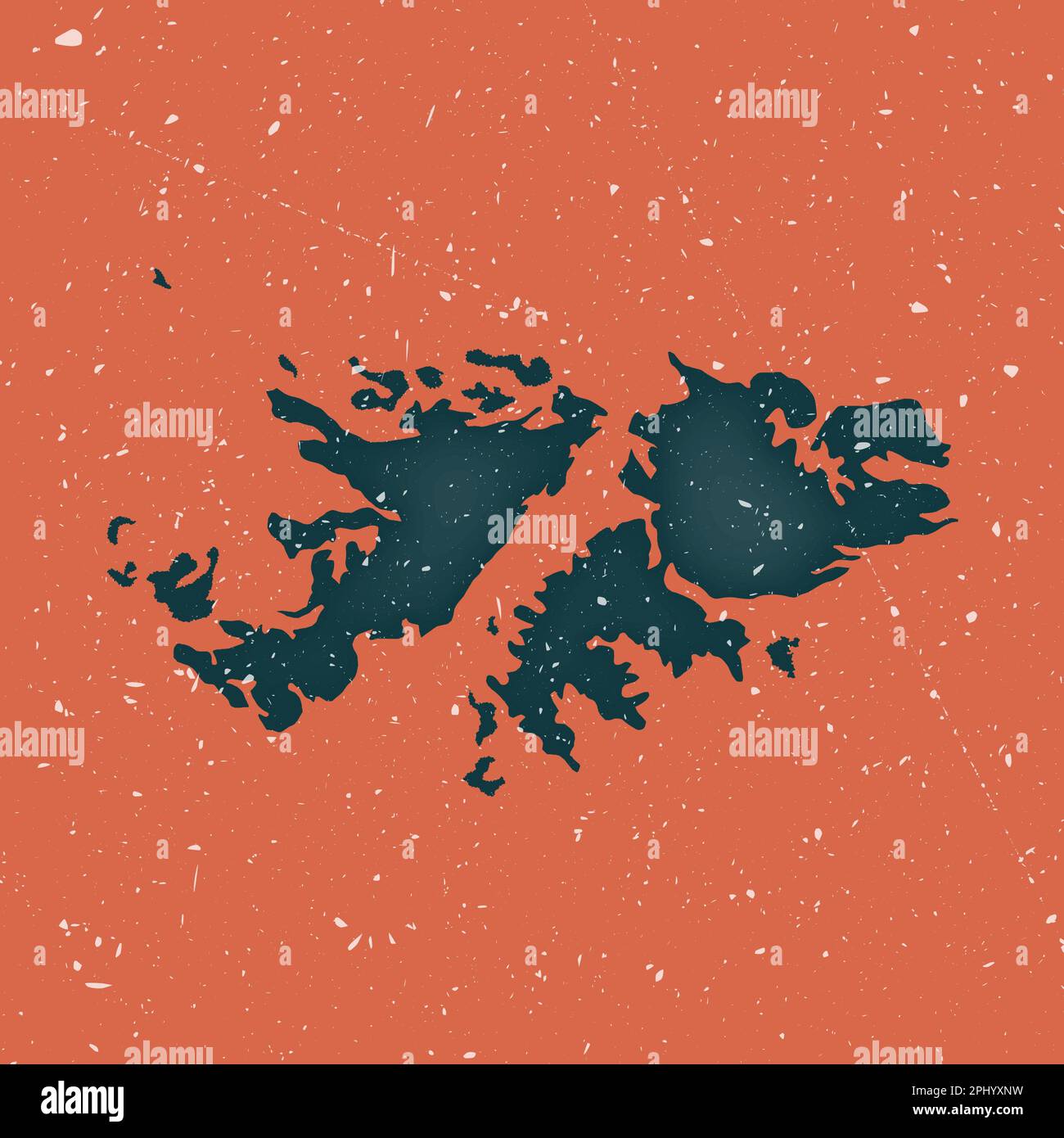 Falklands vintage map. Grunge map of the country with distressed ...