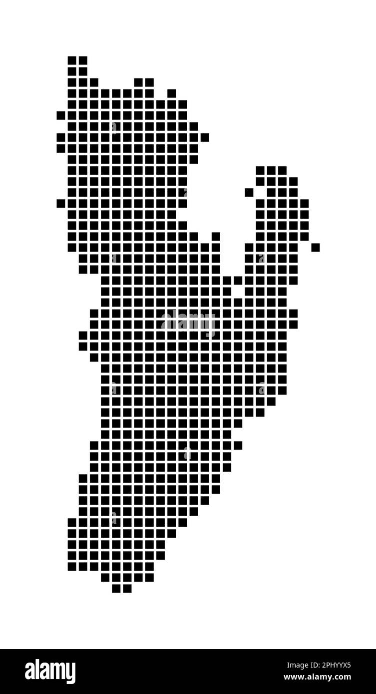 Kadan Kyun map. Map of Kadan Kyun in dotted style. Borders of the ...