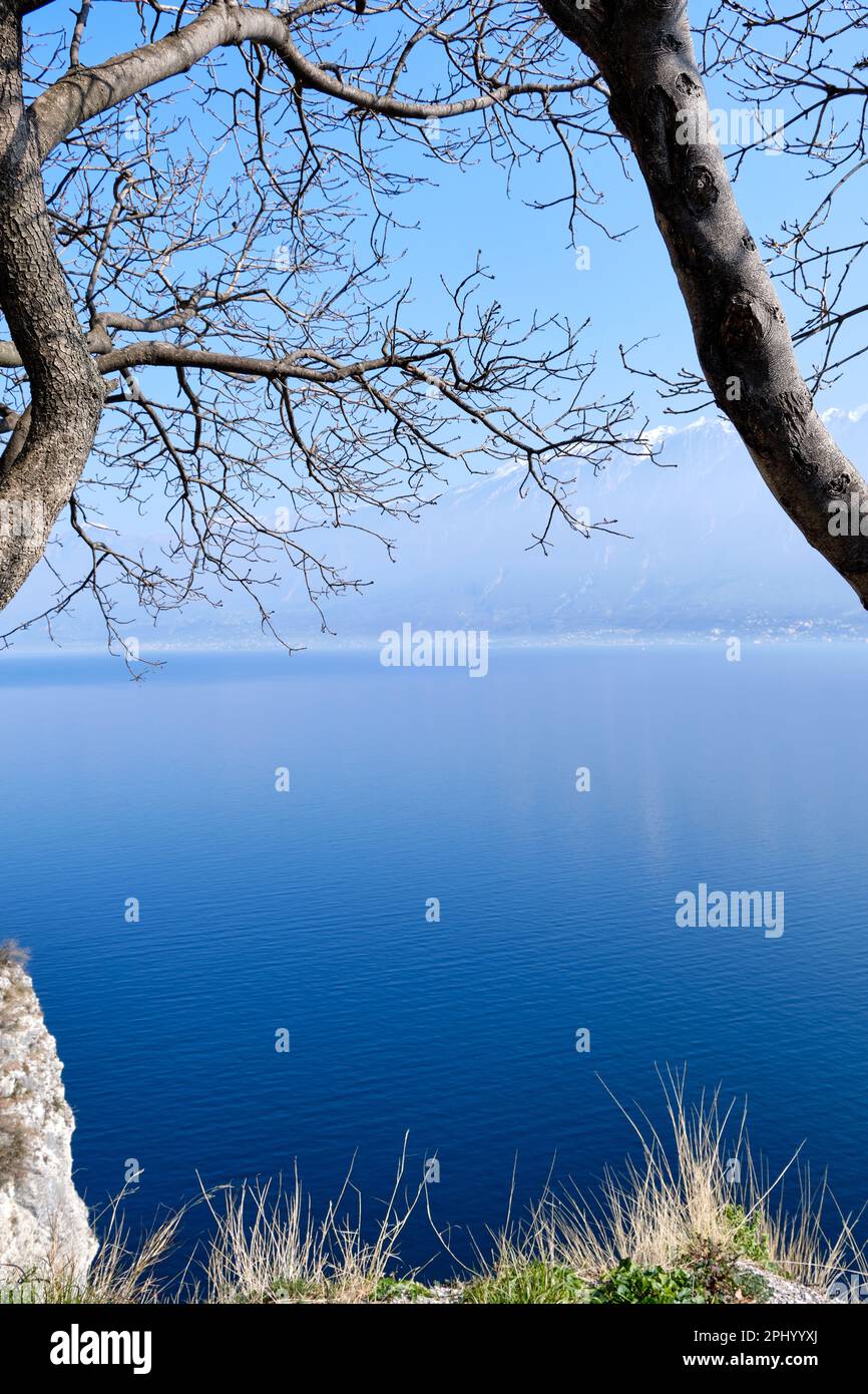 Gardone Riviera, Italy: View of Gardone Riviera at the lakeside of Lake ...