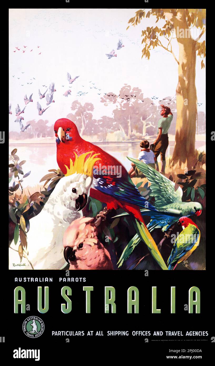 Australian vintage poster hi-res stock photography and images - Alamy