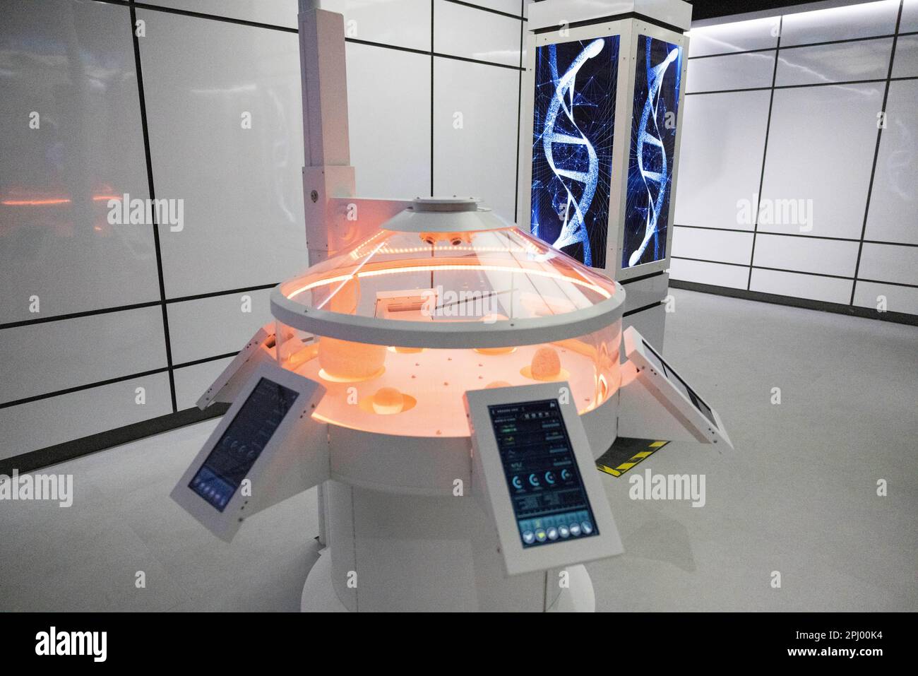 Cologne, Germany. 30th Mar, 2023. Dinosaur eggs are on display in an ...