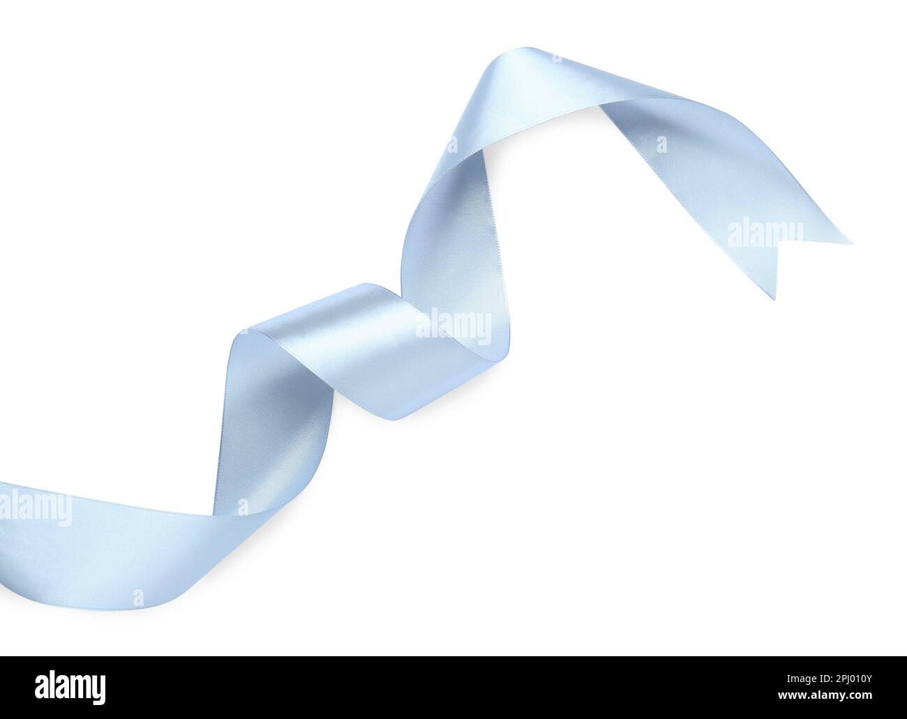 Beautiful ribbon isolated on white, top view Stock Photo - Alamy