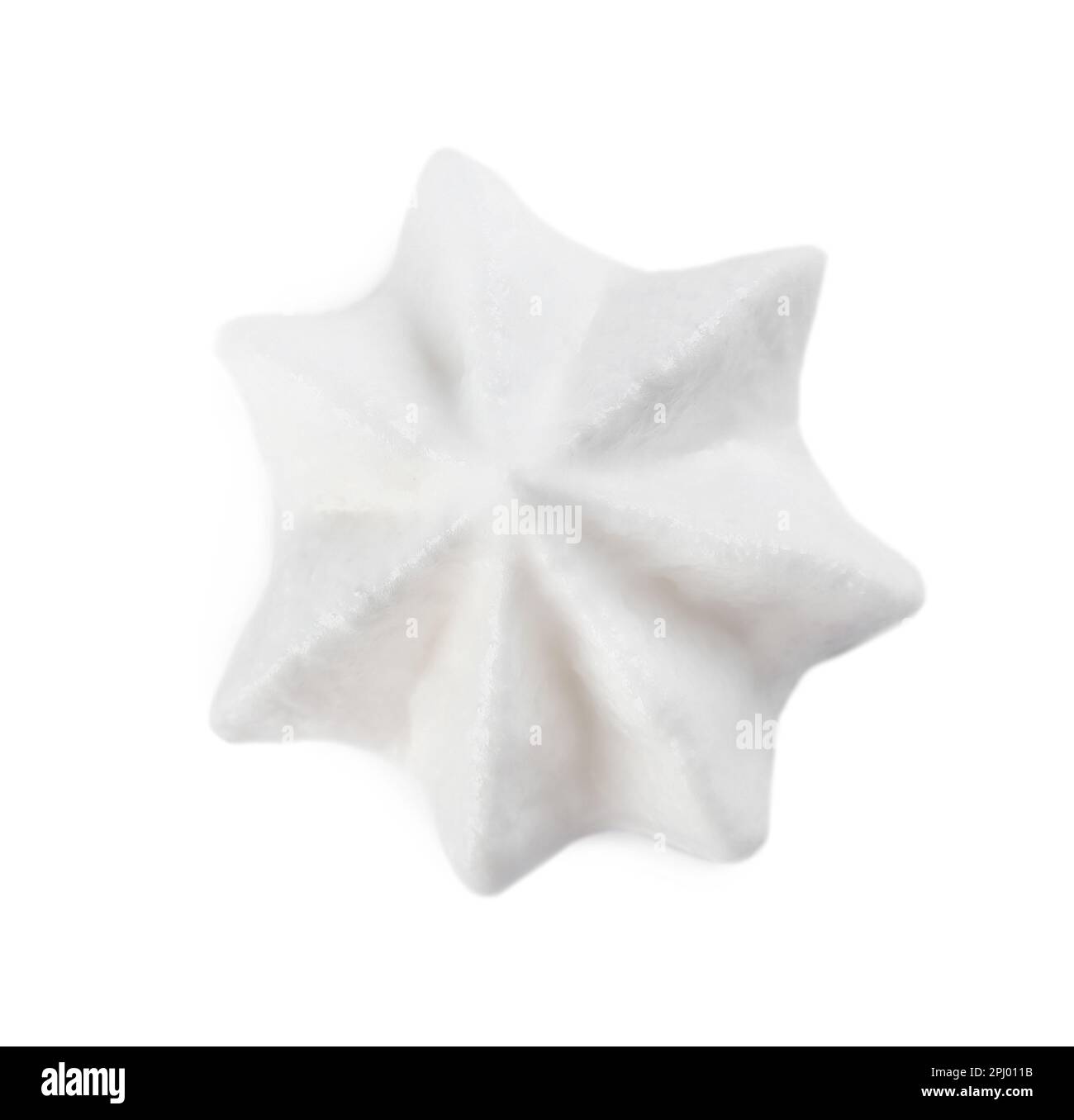 Delicious whipped cream isolated on white, top view Stock Photo - Alamy