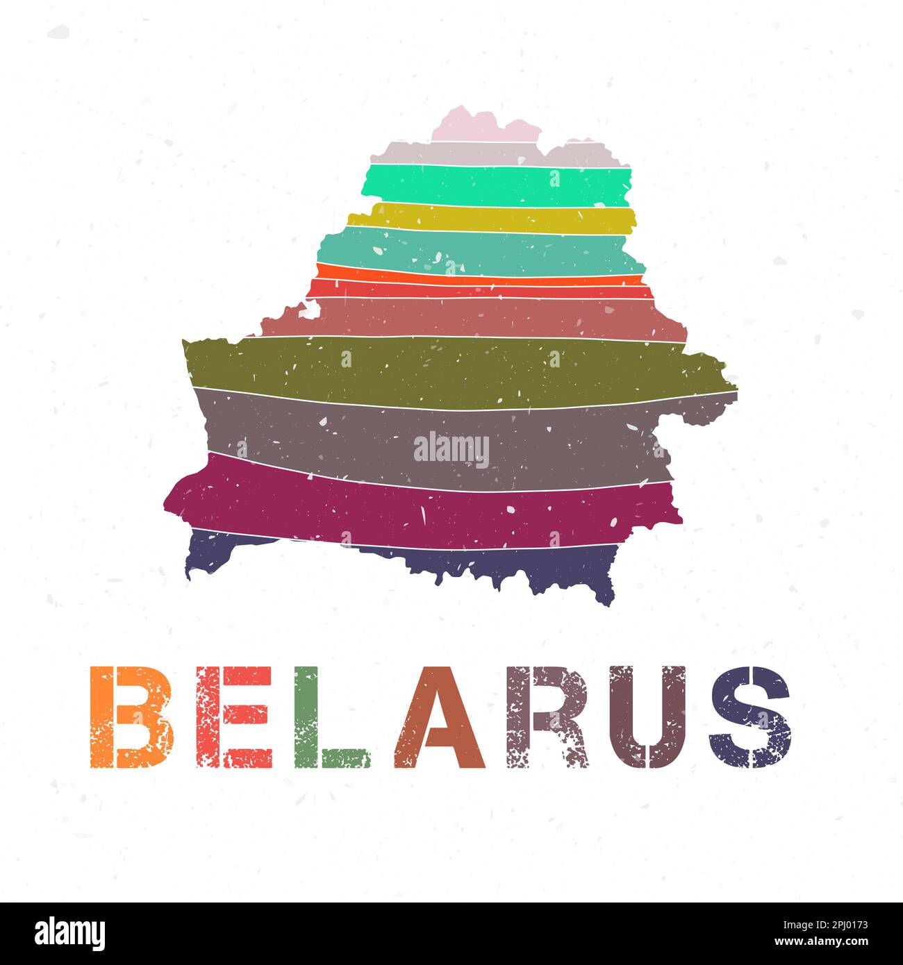 Belarus map design. Shape of the country with beautiful geometric waves ...