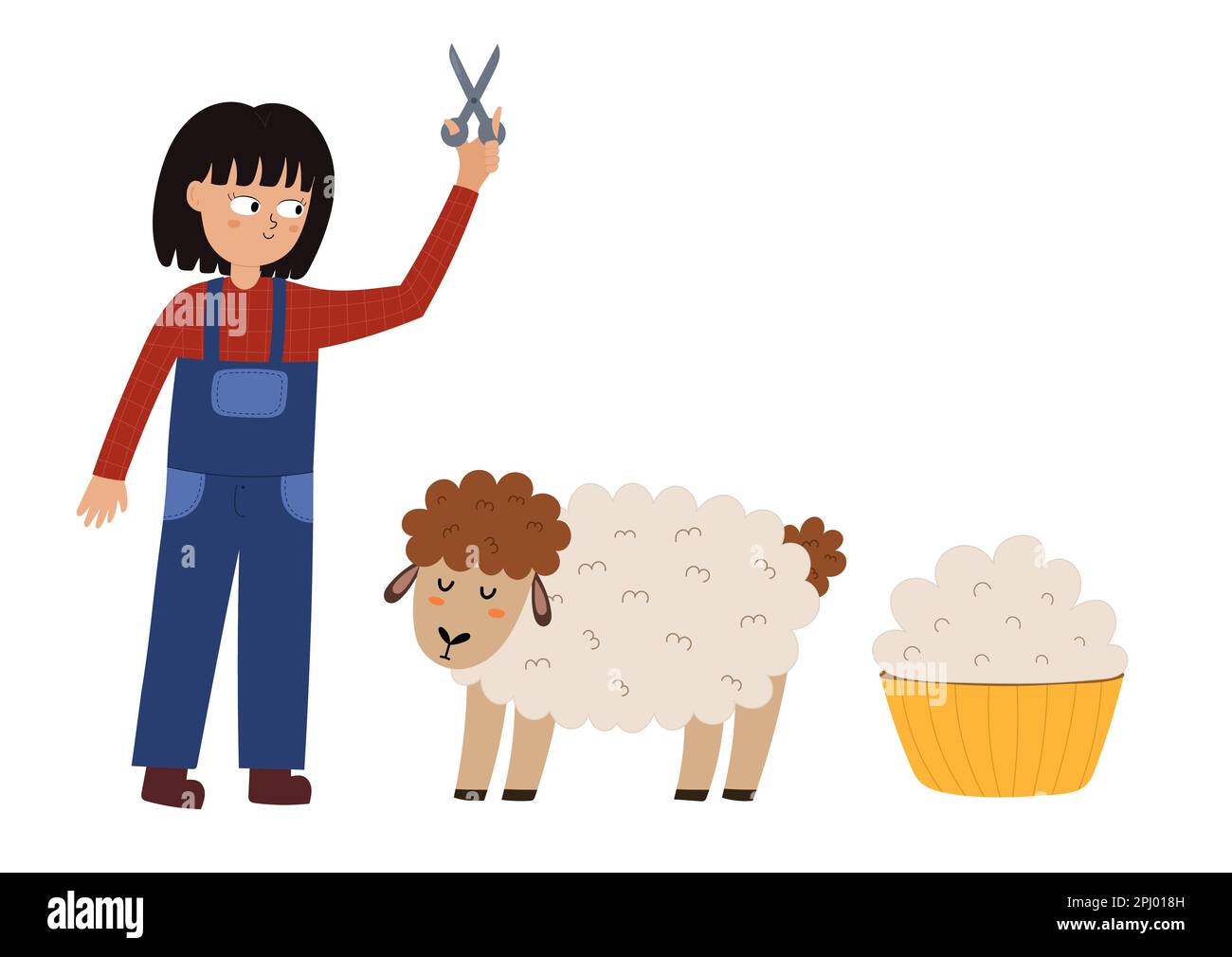 Shearing scissors Stock Vector Images - Alamy