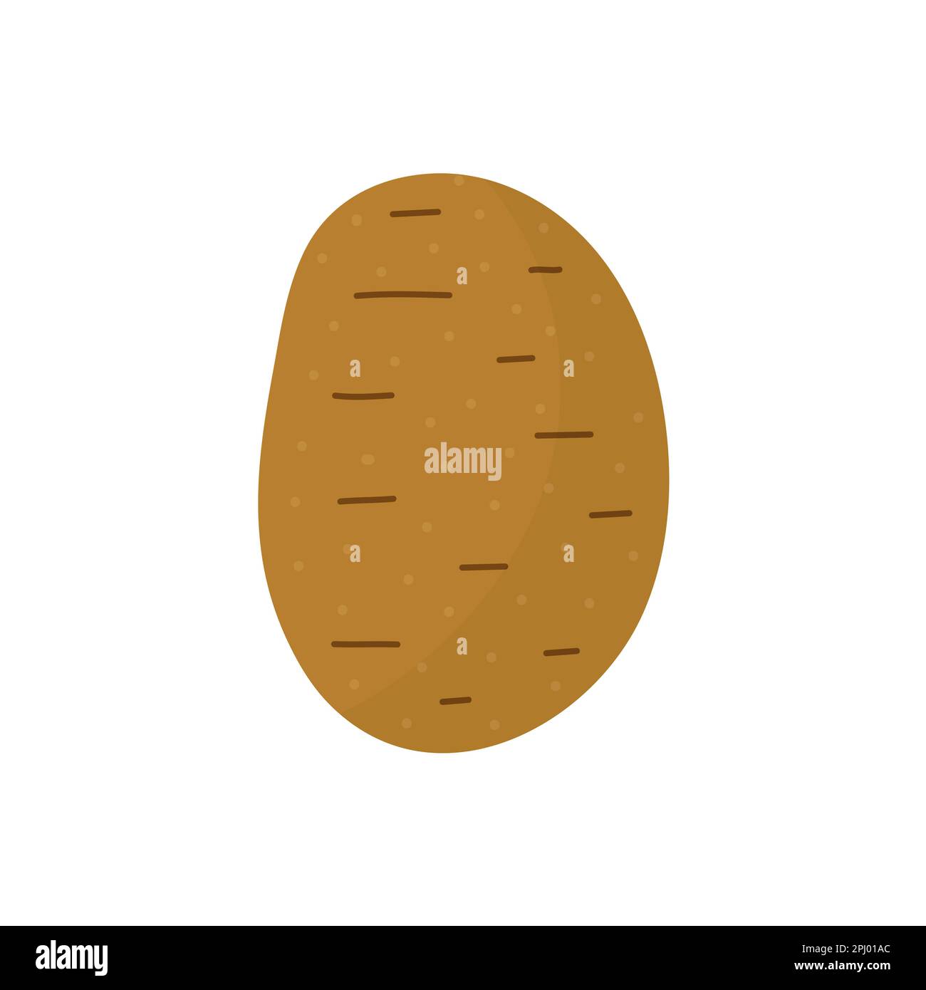 Fresh potato in cartoon style. Farm vegetable element isolated on white ...