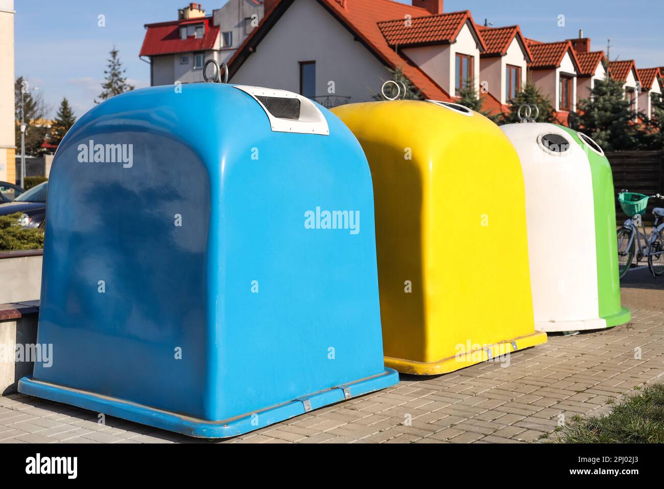 Colorful recycle bins collection hi-res stock photography and images ...