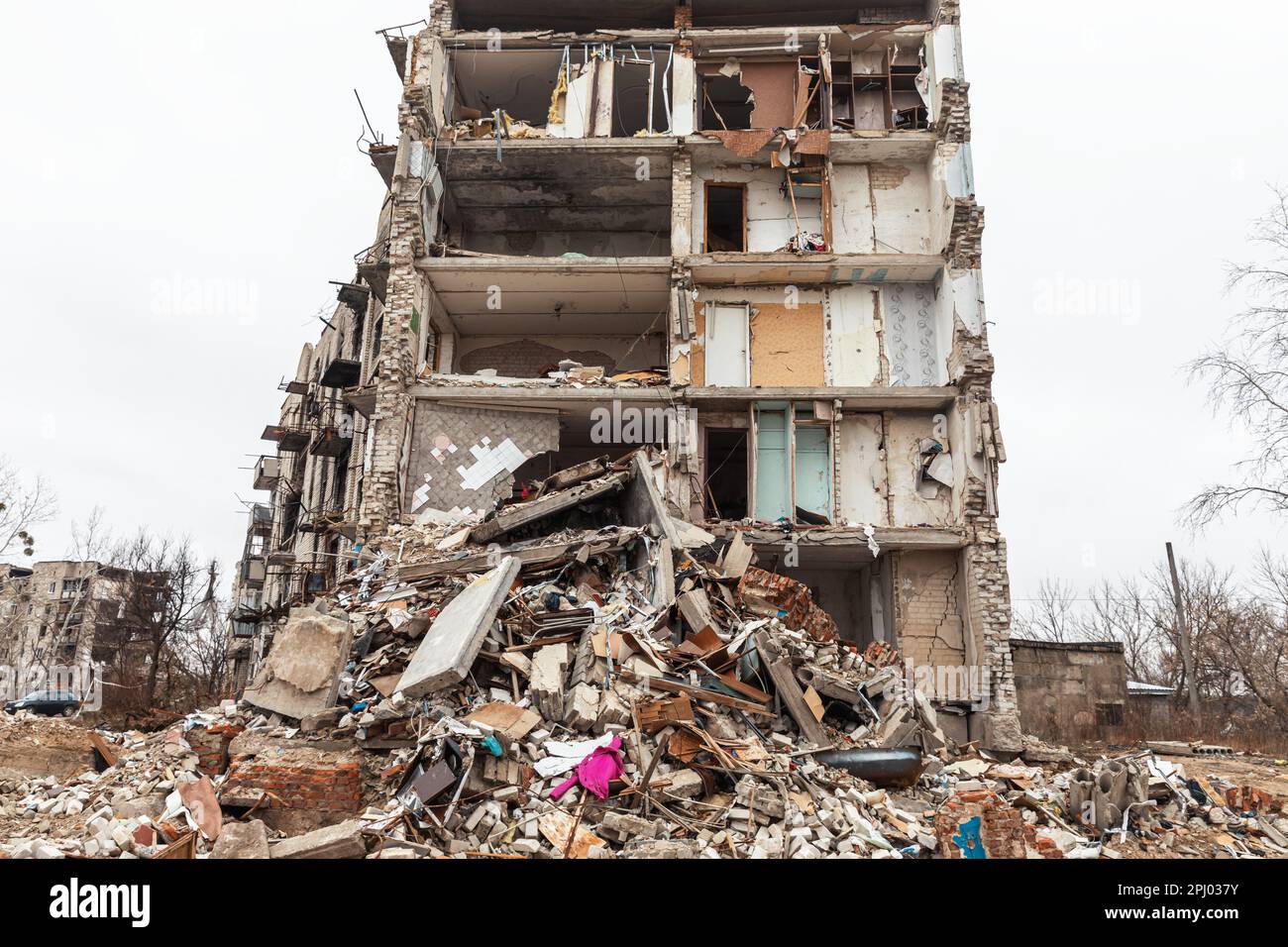 March 19, 2023, Izium, Kharkiv Oblast, Ukraine: View of an apartment ...