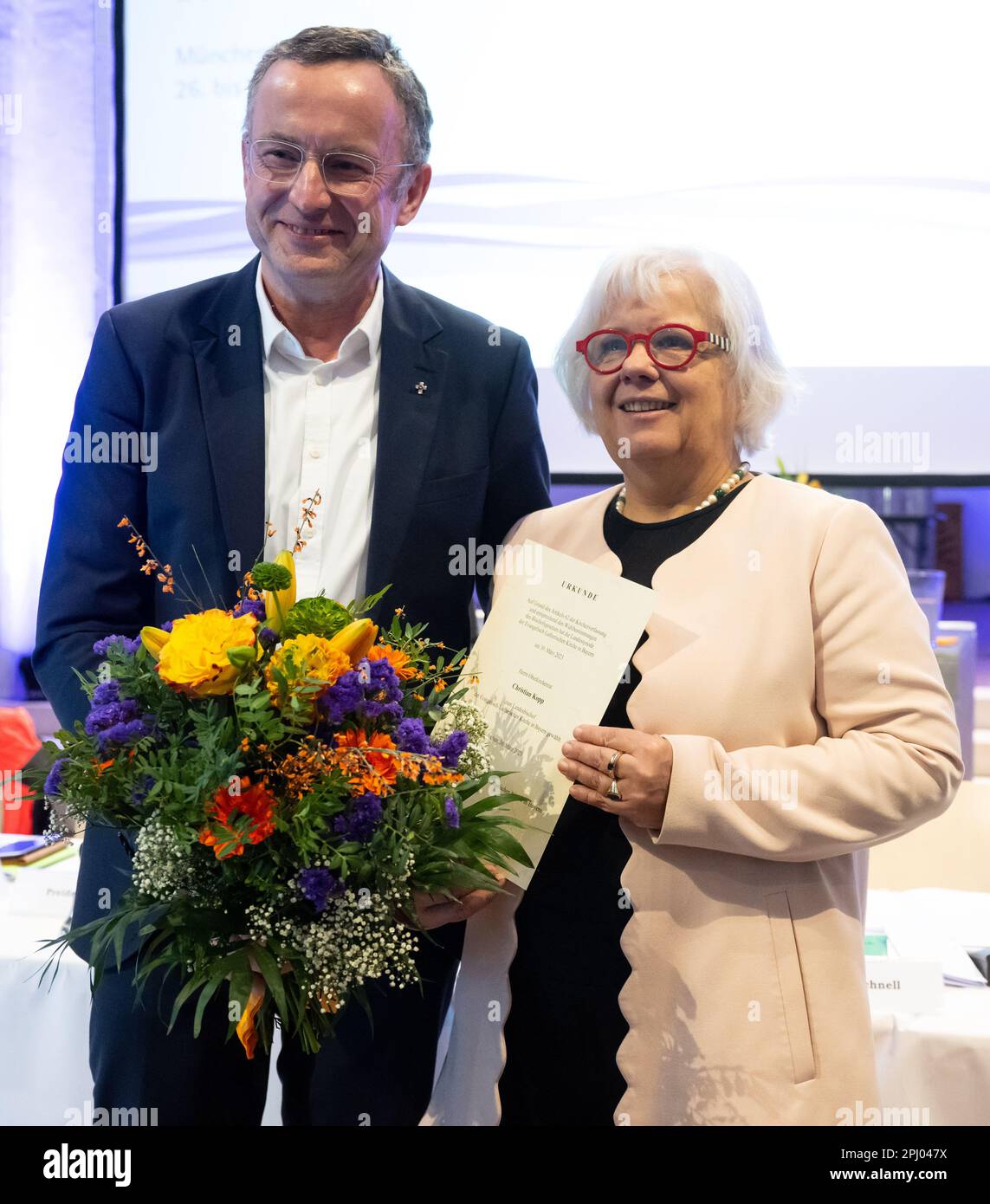Munich, Germany. 30th Mar, 2023. Synod President Annekathrin Preidel ...