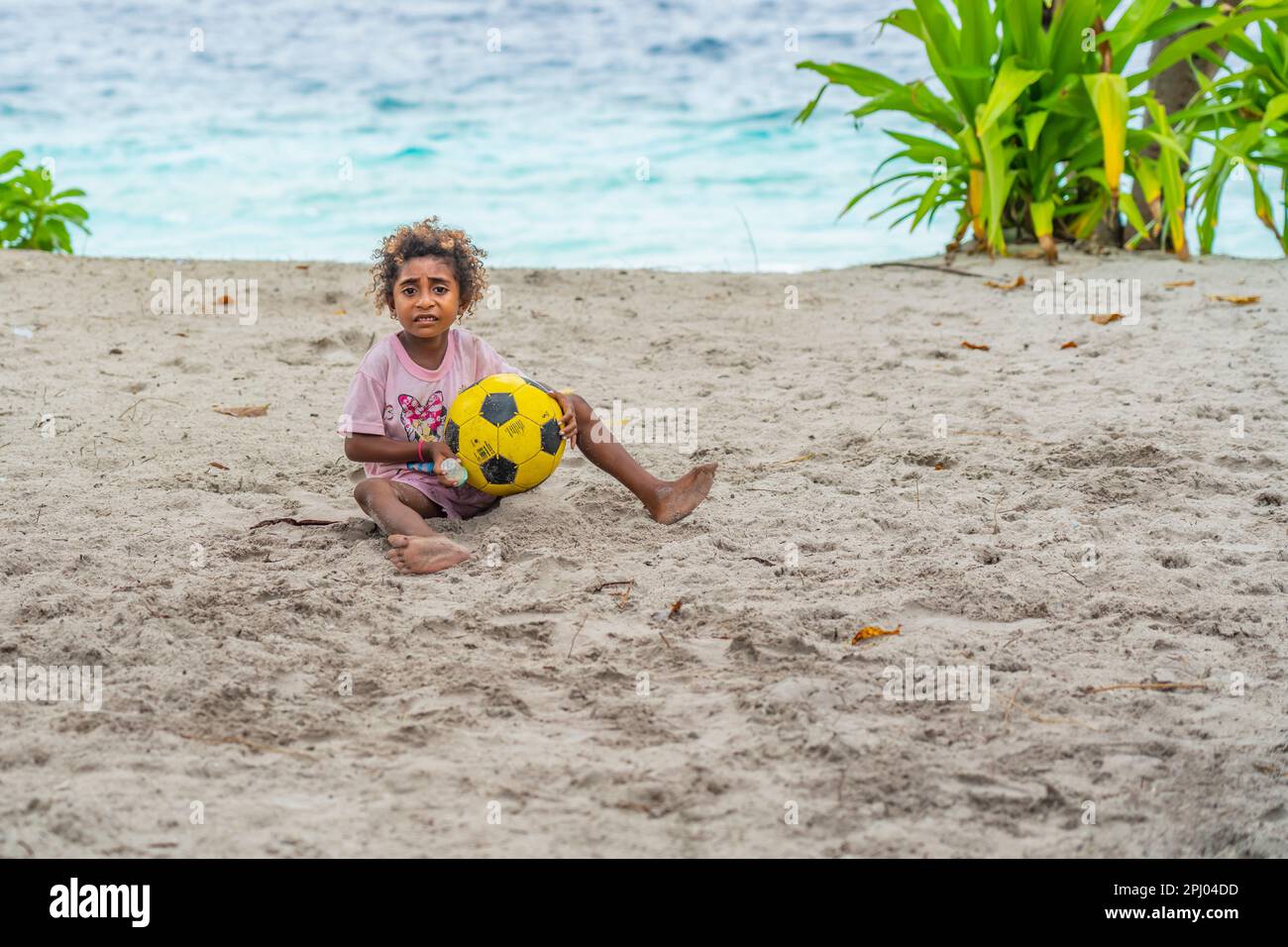 Raja Ampat, West Papua, Indonesia, February 06.2023: Native papuan ...