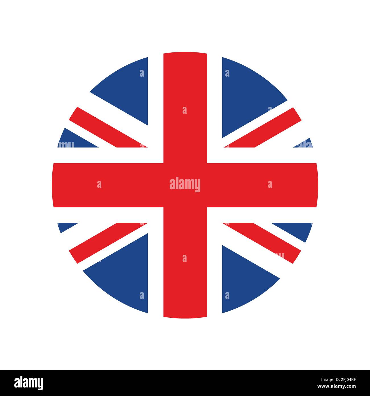 Vector flat Great Britain flag circle isolated on white background ...
