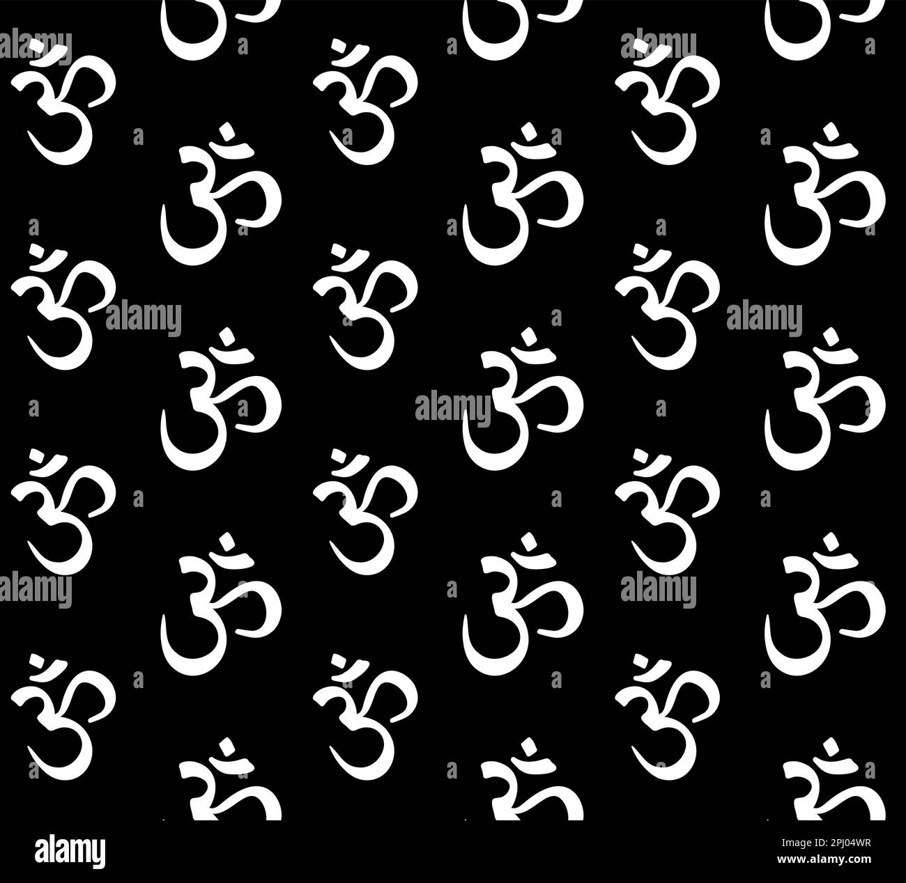 Vector seamless pattern of hand drawn sketch doodle om sound isolated ...