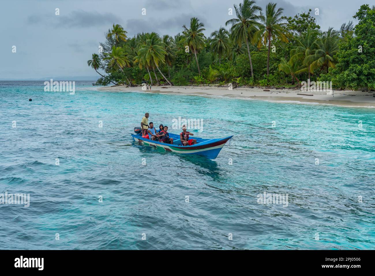 Raja Ampat, West Papua, Indonesia, February 06.2023: People in a long ...