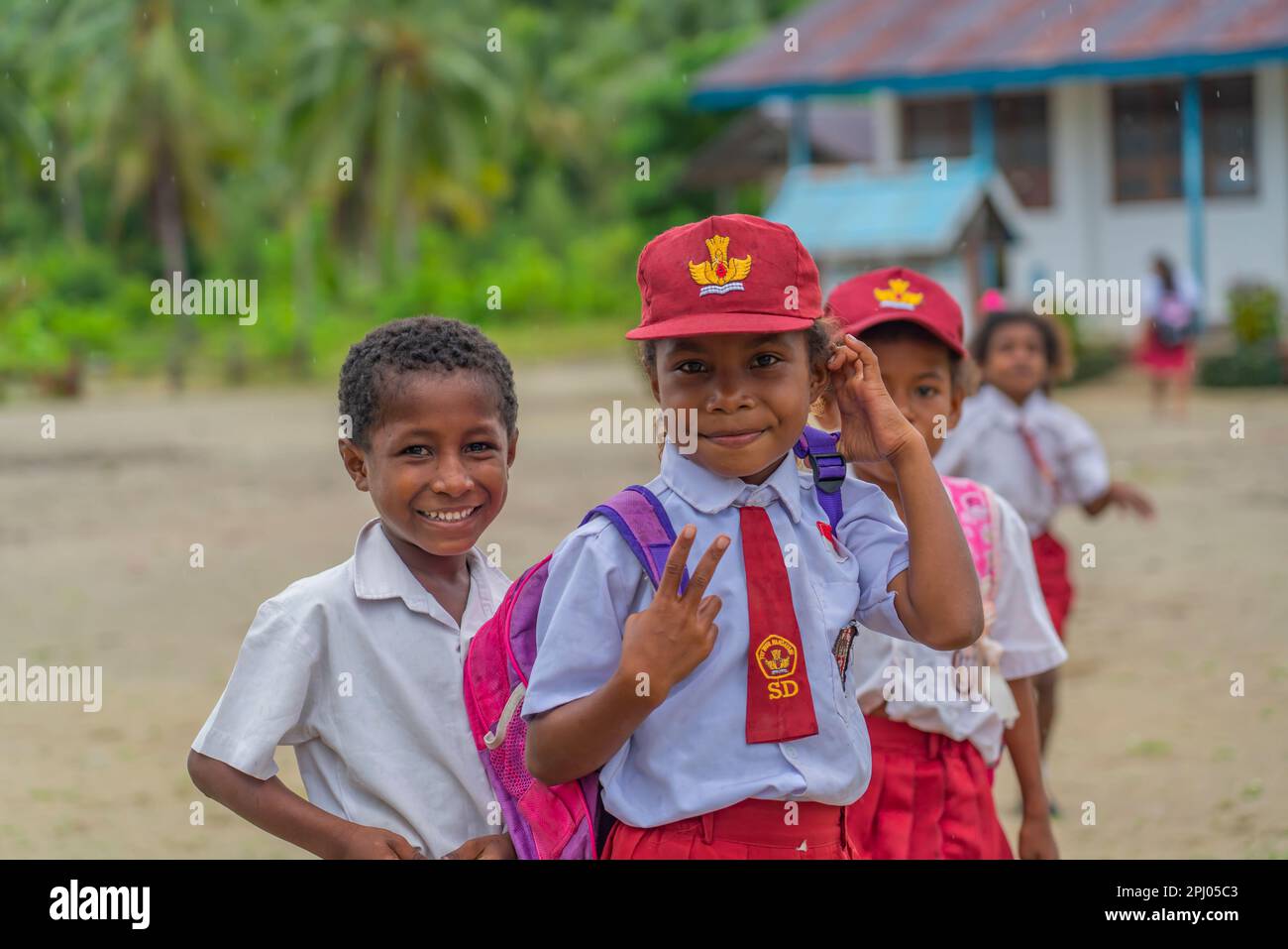 Waisai, West Papua, Indonesia - February 2023: A group of West Papua ...