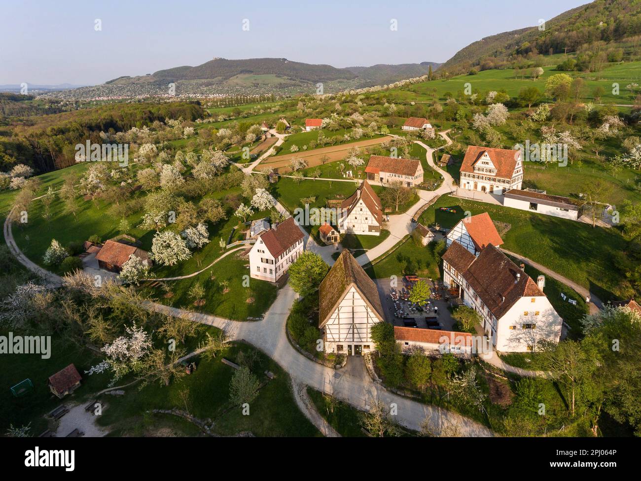 Open-air museum with ensemble of staggered historic rural buildings ...