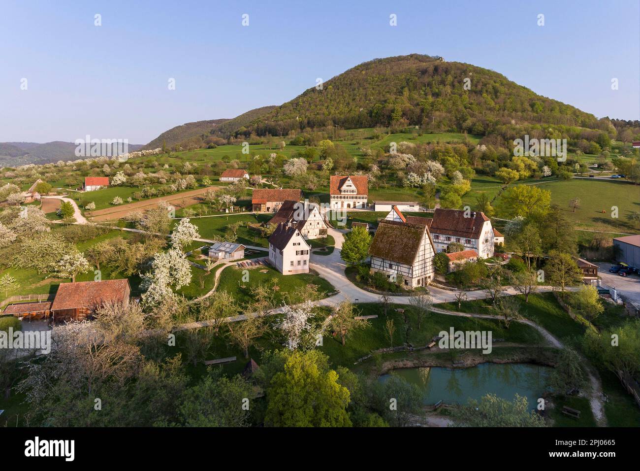 Open-air museum with ensemble of staggered historic rural buildings ...