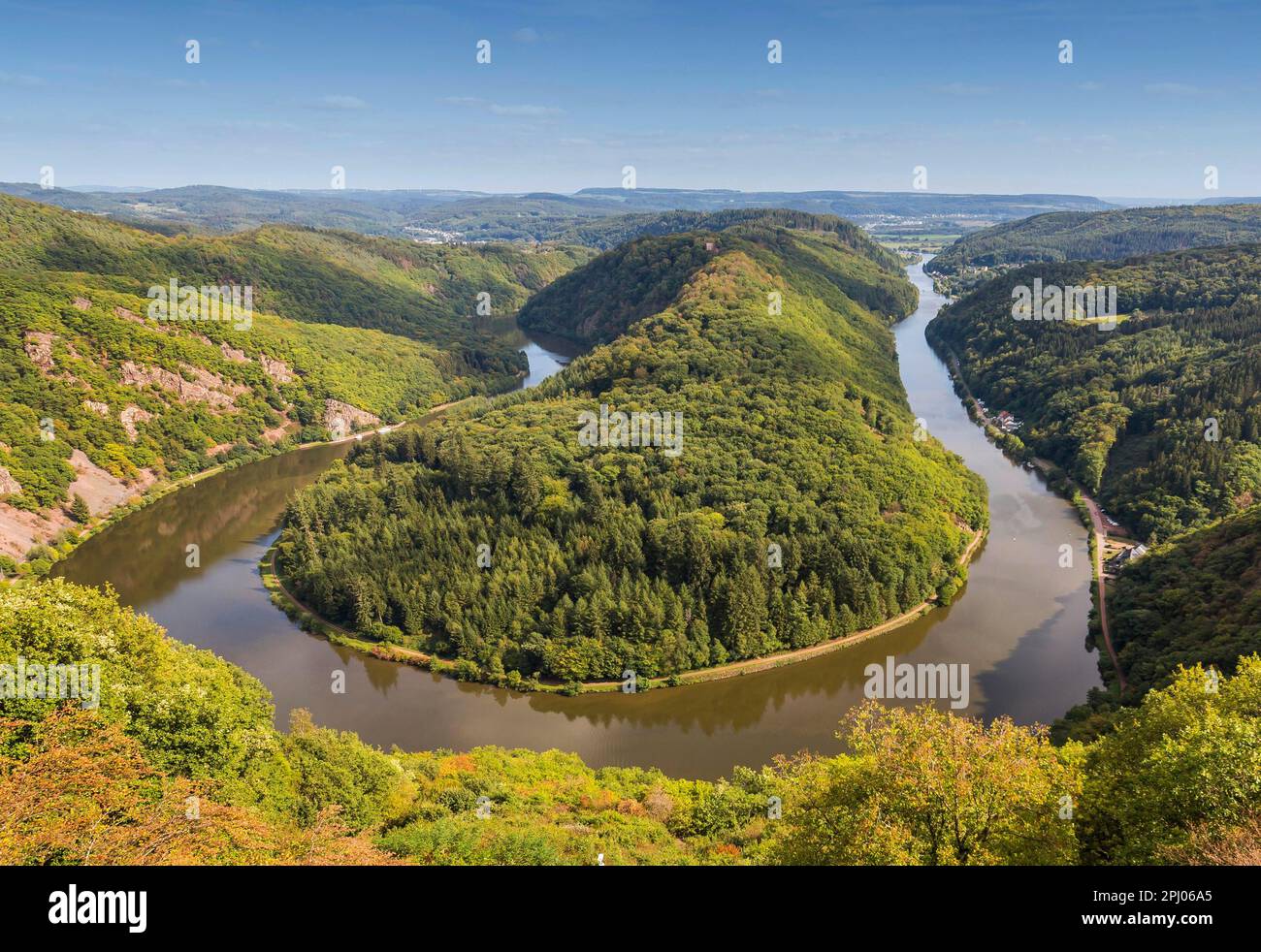 Saar Loop, River Landscape, Cloef Viewpoint, Mettlach, Saarland ...