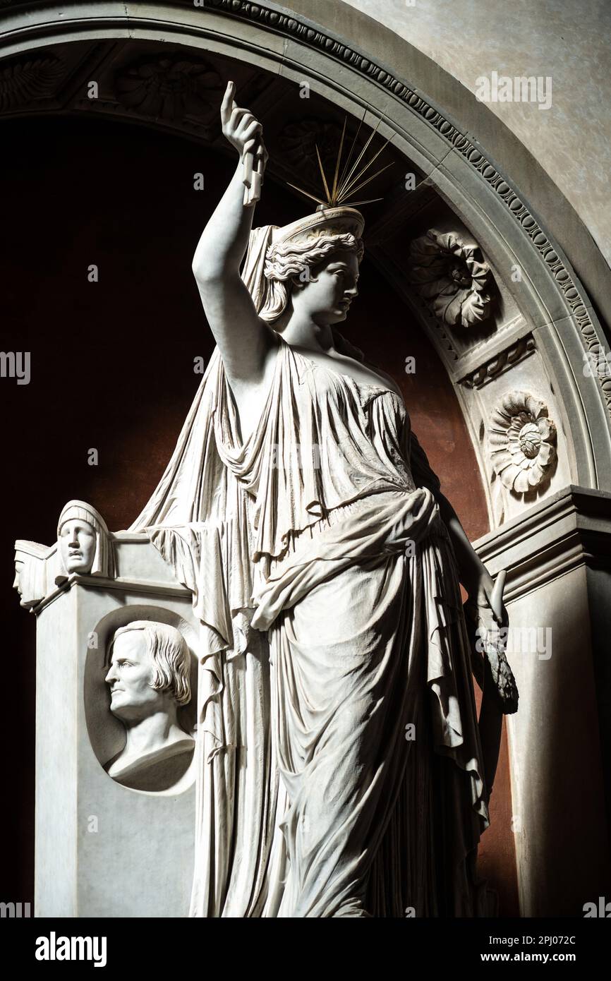 The Liberty of Poetry by Pio Fedi, a monument to poet Giovan Battista ...