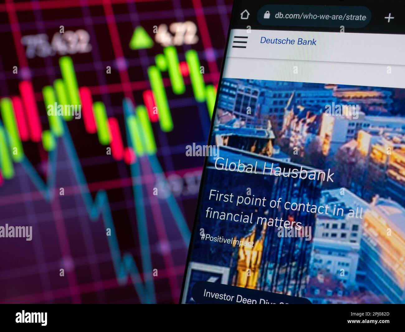 Galati, Romania - March 30, 2023: Deutsche Bank Stock: Navigating the ... Galati, Romania - March 30, 2023: Deutsche Bank Stock: Navigating the ...