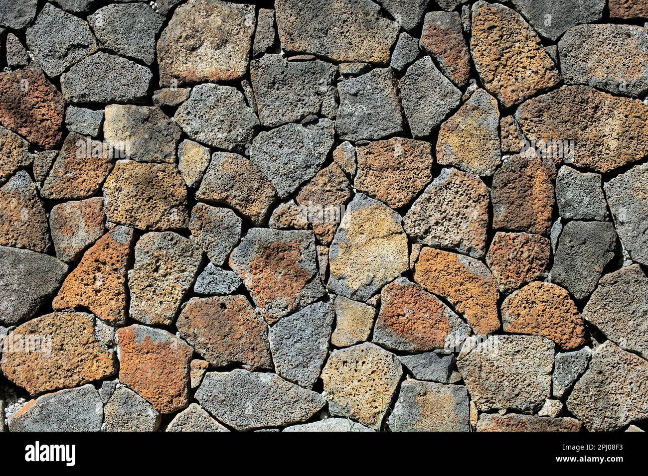 Wall of volcanic stone, Mauritius Stock Photo - Alamy