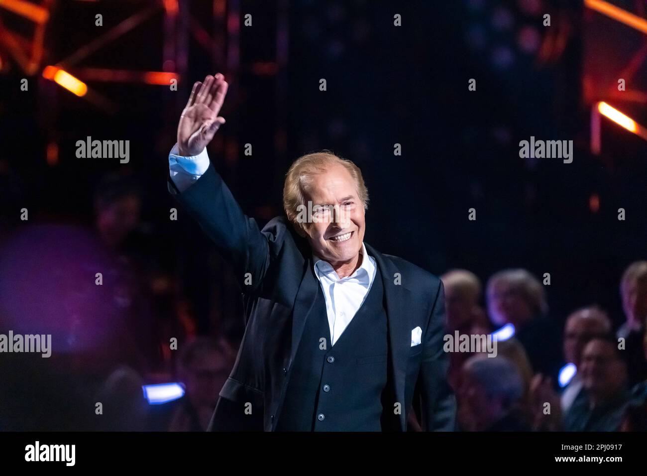Singer Michael Holm performing on stage. 50 years of ZDF Hitparade ...
