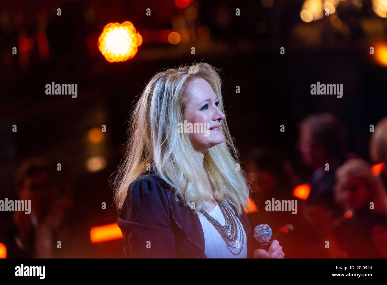 Singer Nicole performing on stage. 50 years of ZDF Hitparade ...