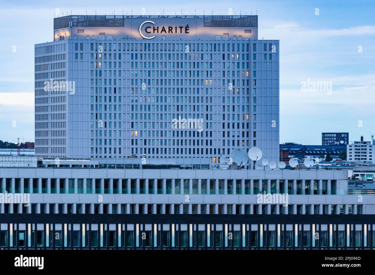 Charite ward block, central building complex of the Charite clinics ...