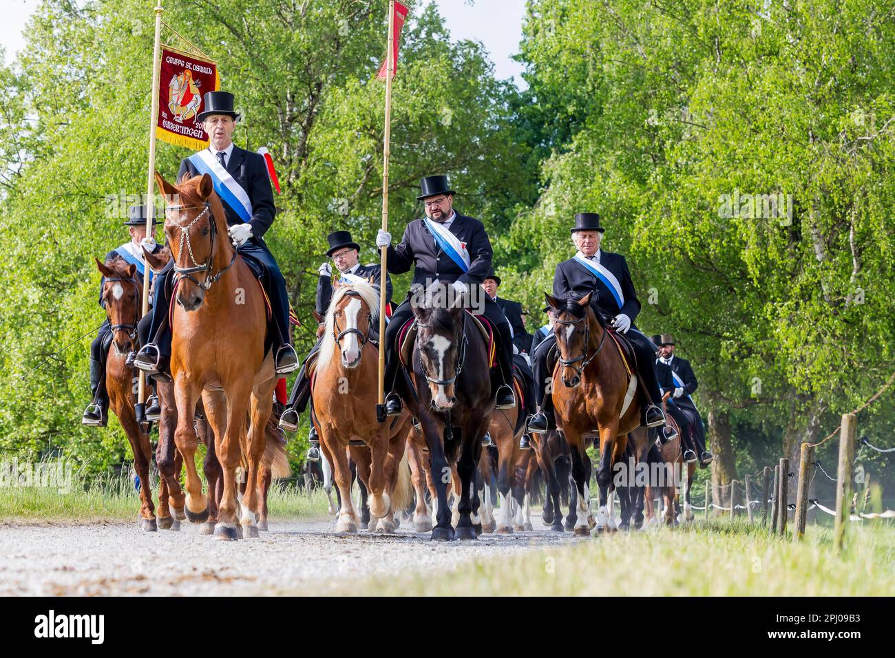 Traditional blood ride with 2200 riders and horses in honour of a blood ...