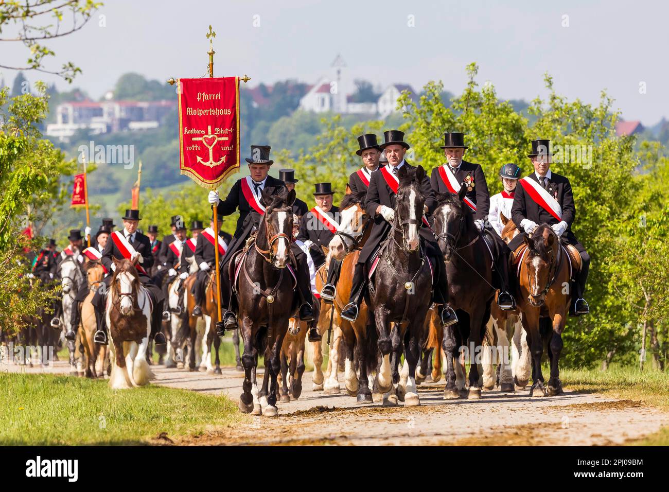 Traditional blood ride with 2200 riders and horses in honour of a blood ...