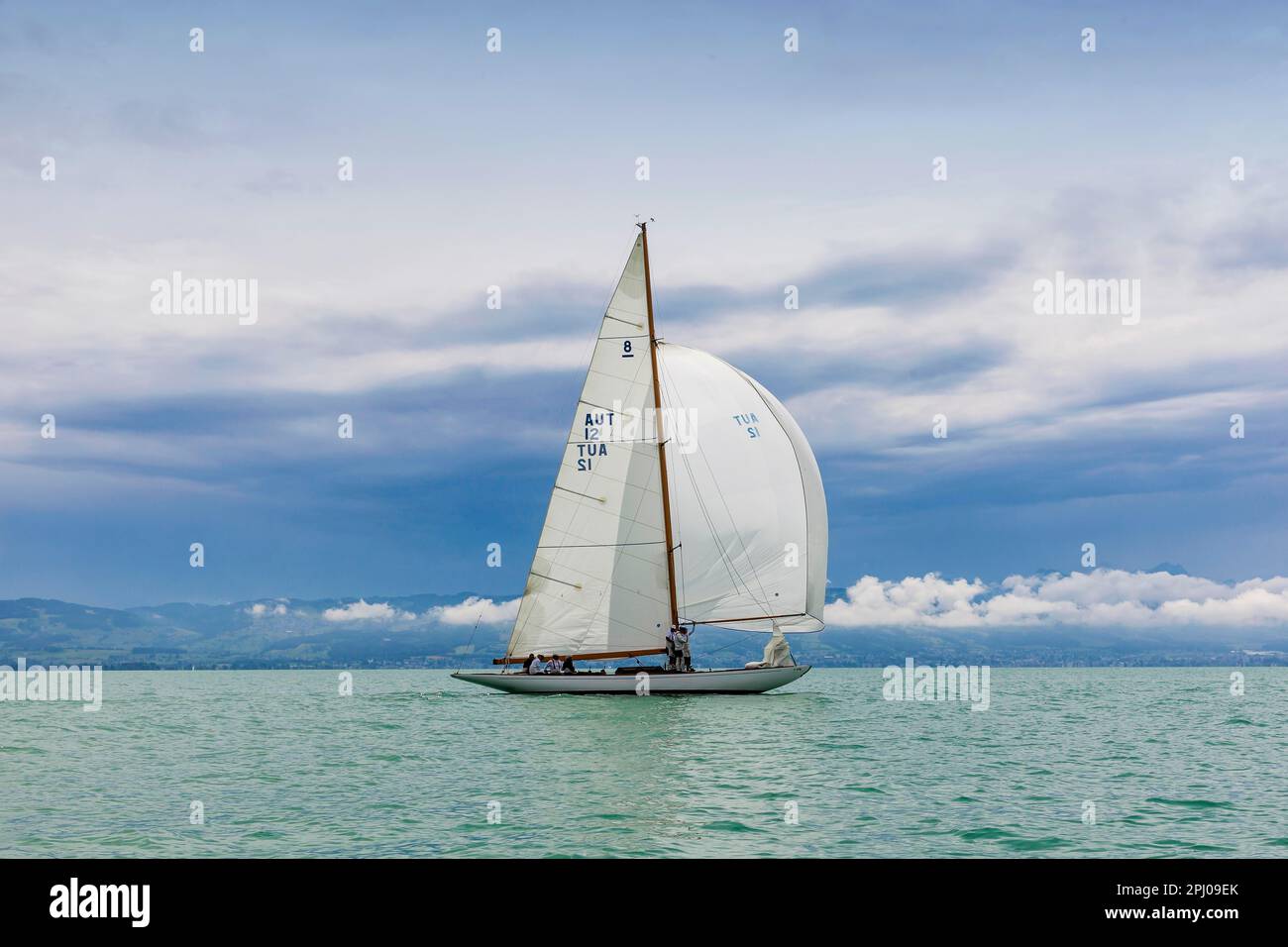 Sailing on Lake Constance, World Championship of 8mR Yachts, the ...
