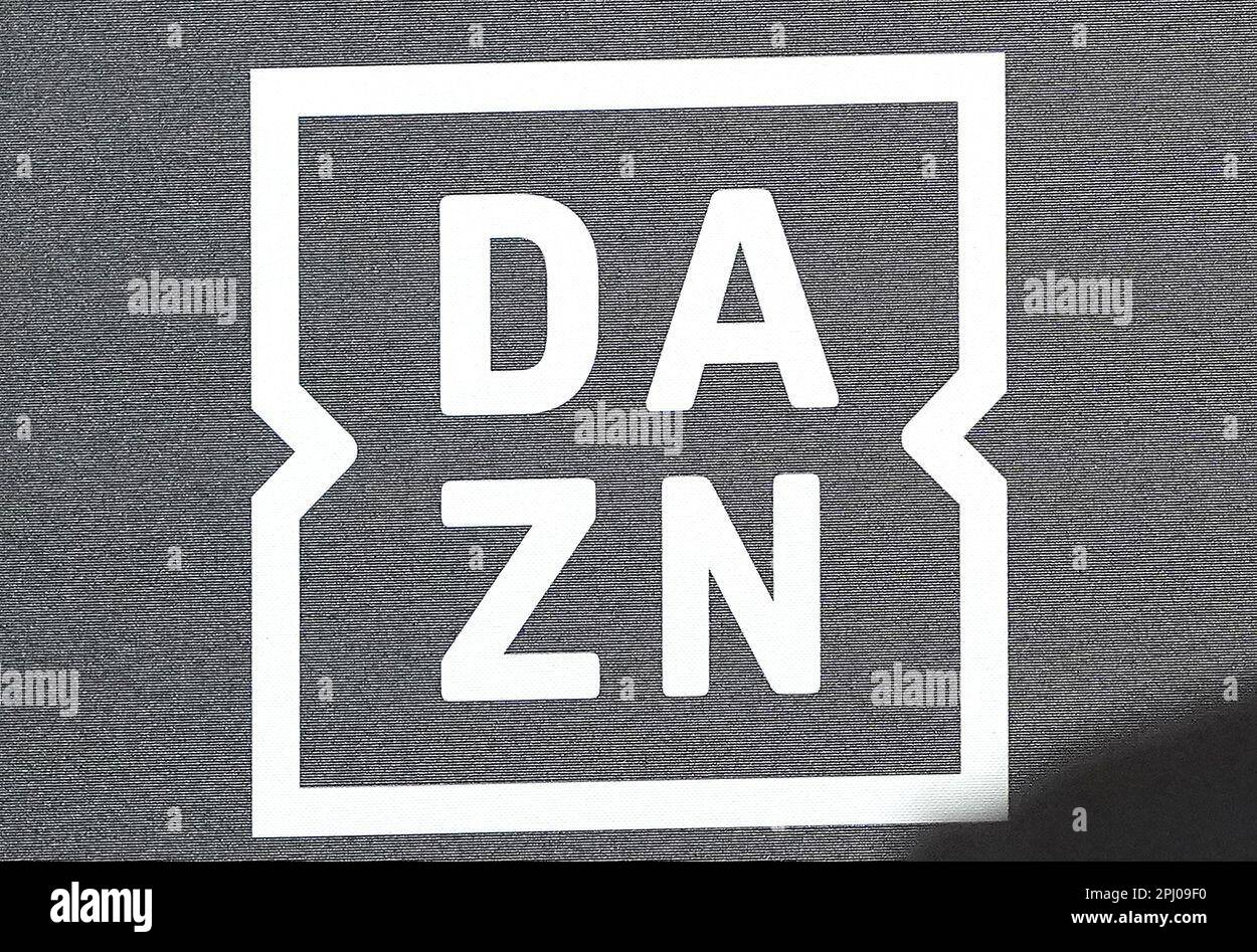 File photo dated 28-01-2022 of the DAZN logo. A deal with DAZN to ...