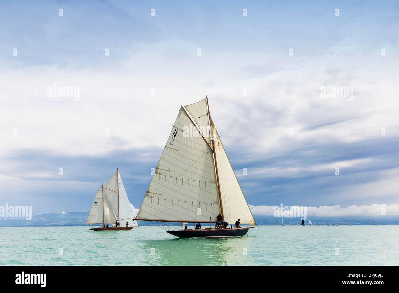 Sailing on Lake Constance, World Championship of 8mR Yachts, the ...