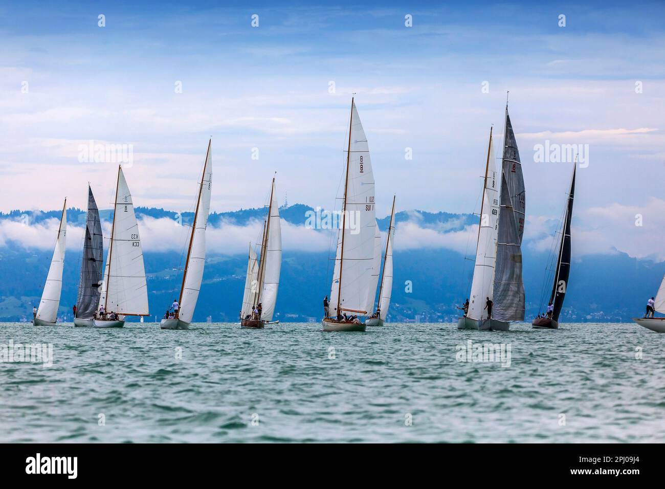 Sailing on Lake Constance, World Championship of 8mR Yachts, the ...