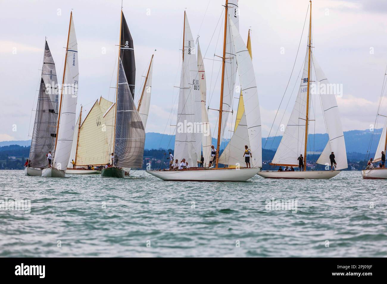 Sailing on Lake Constance, World Championship of 8mR Yachts, the ...
