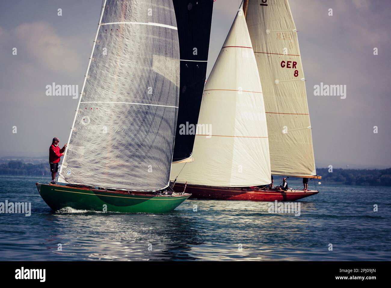 Sailing on Lake Constance, World Championship of 8mR Yachts, the ...