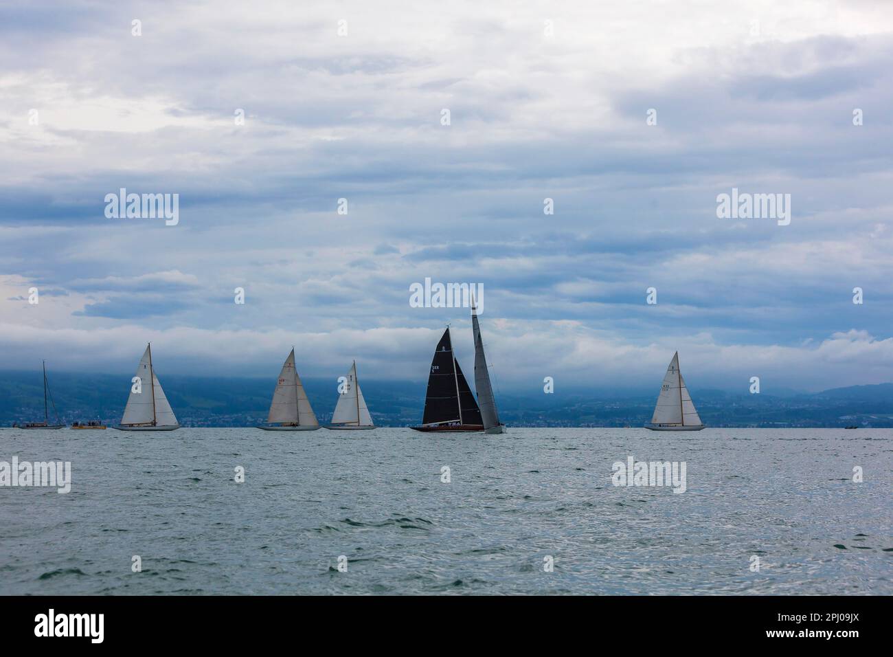 Sailing on Lake Constance, World Championship of 8mR Yachts, the ...