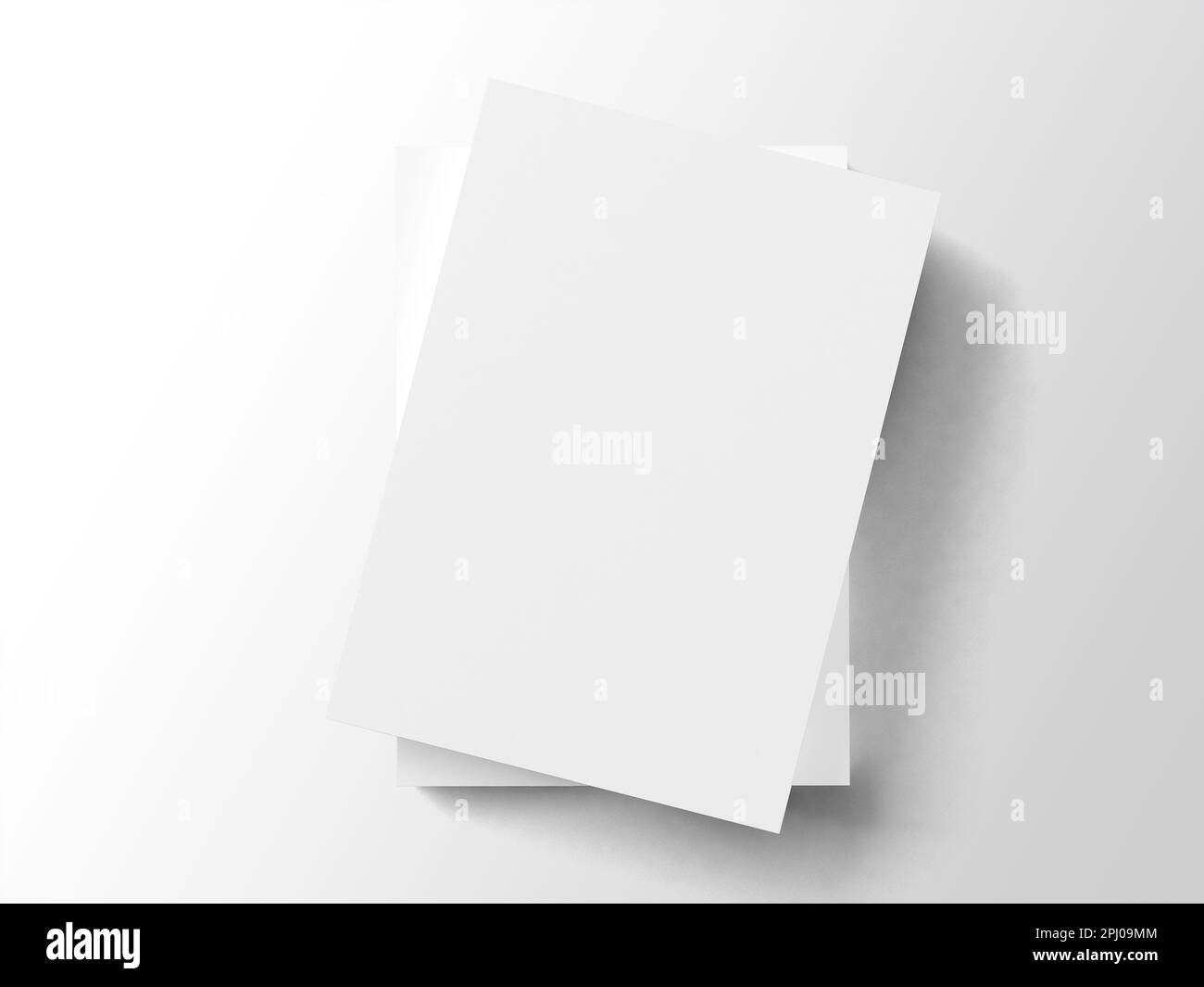 A4 Paper 3D Rendering on Isolated Background Stock Photo - Alamy