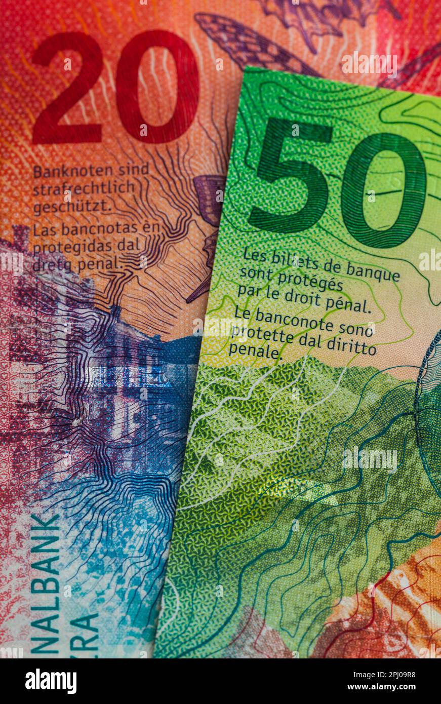 Swiss National Bank money, numerous security features make the ...