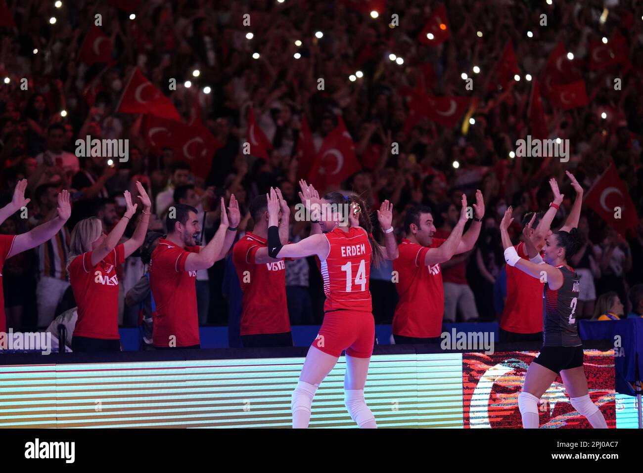 ANKARA, TURKIYE - JULY 14, 2022: Turkiye players in Thailand VNL ...