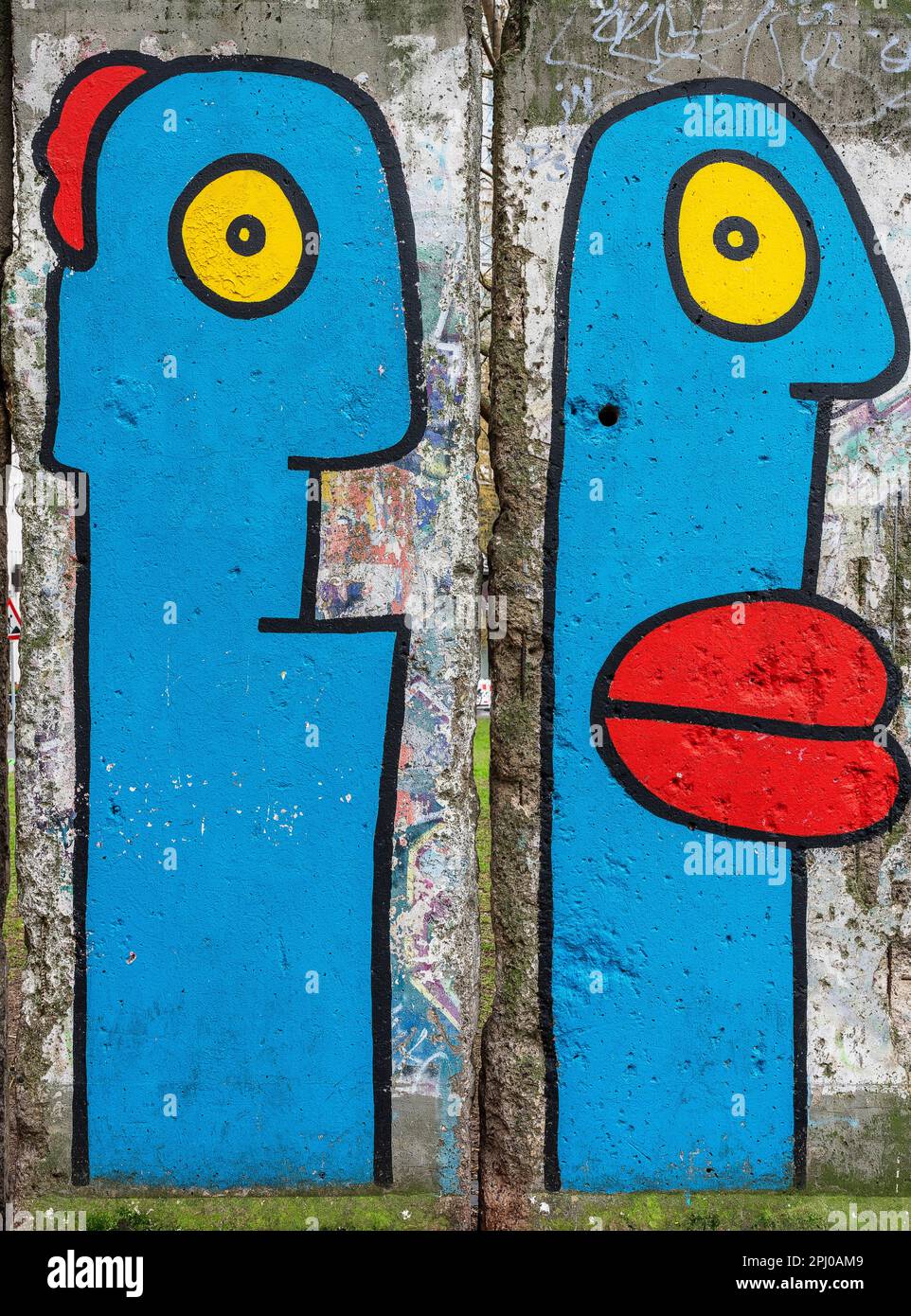 Graffiti on the remains of the Wall at Potsdamer Platz, Berlin, Germany ...