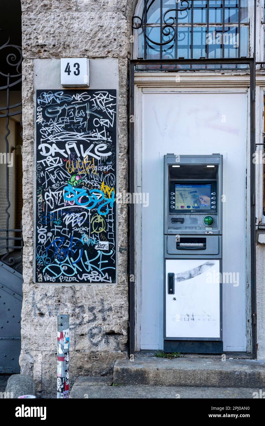 Cash machine, Friedrichshain, Berlin, Germany Stock Photo - Alamy