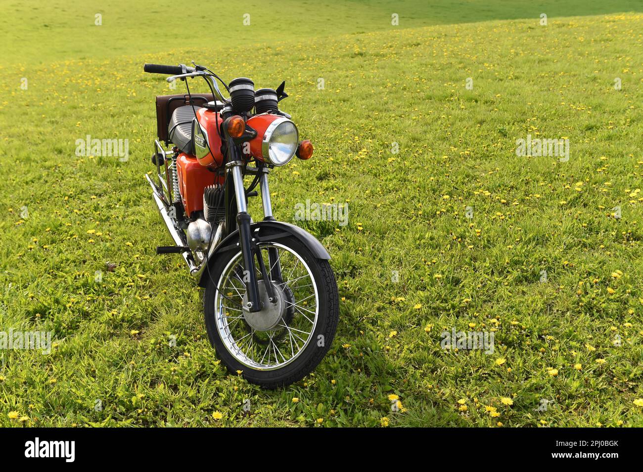 Oldtimer, DDR motorbike MZ TS 125, 150, from Zschopau, Saxony, Germany Stock Photo - Alamy