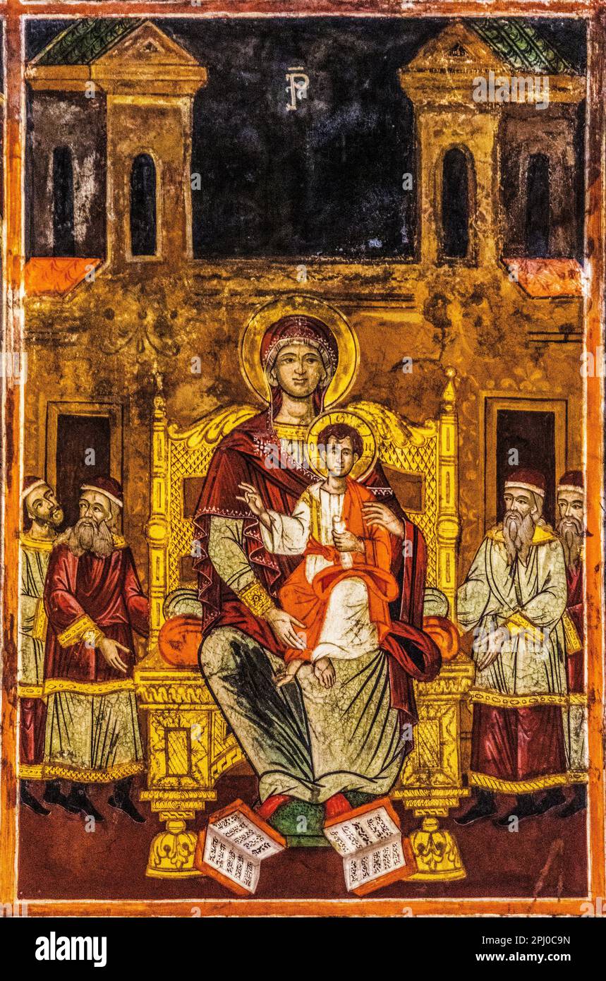Mary with the Christ Child, Panagia Church with valuable frescoes ...