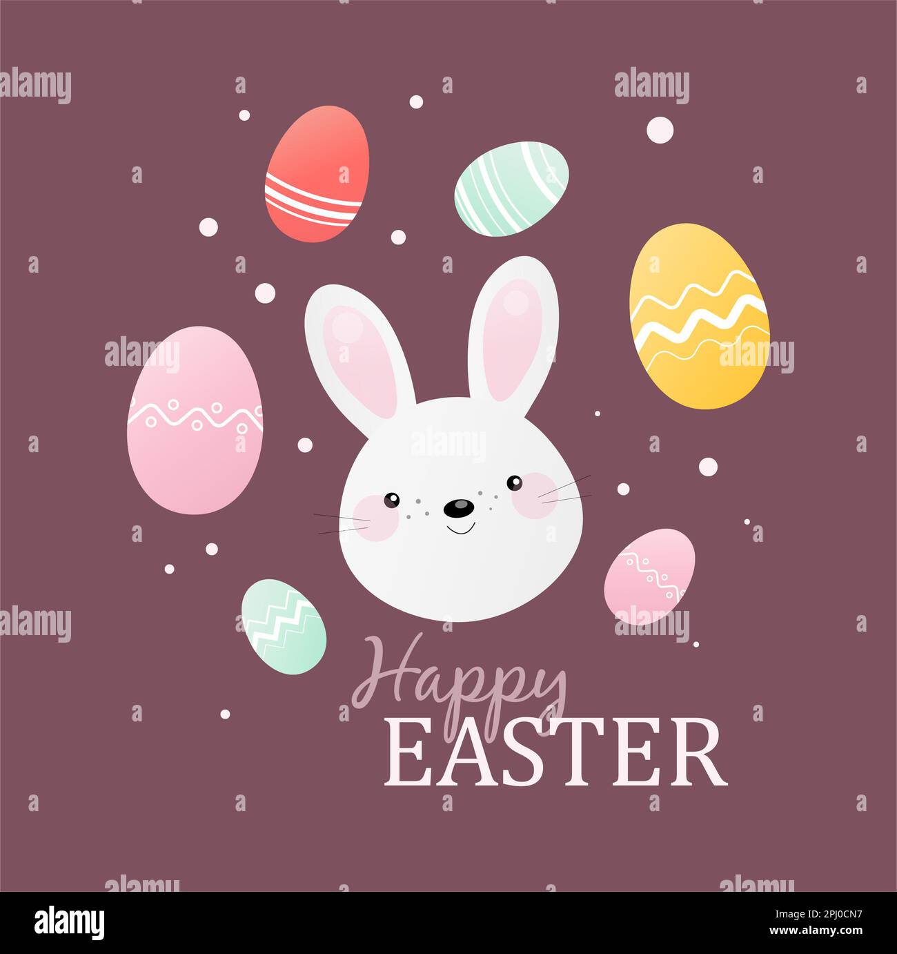Happy Easter greeting card. Vector illustration Stock Photo - Alamy