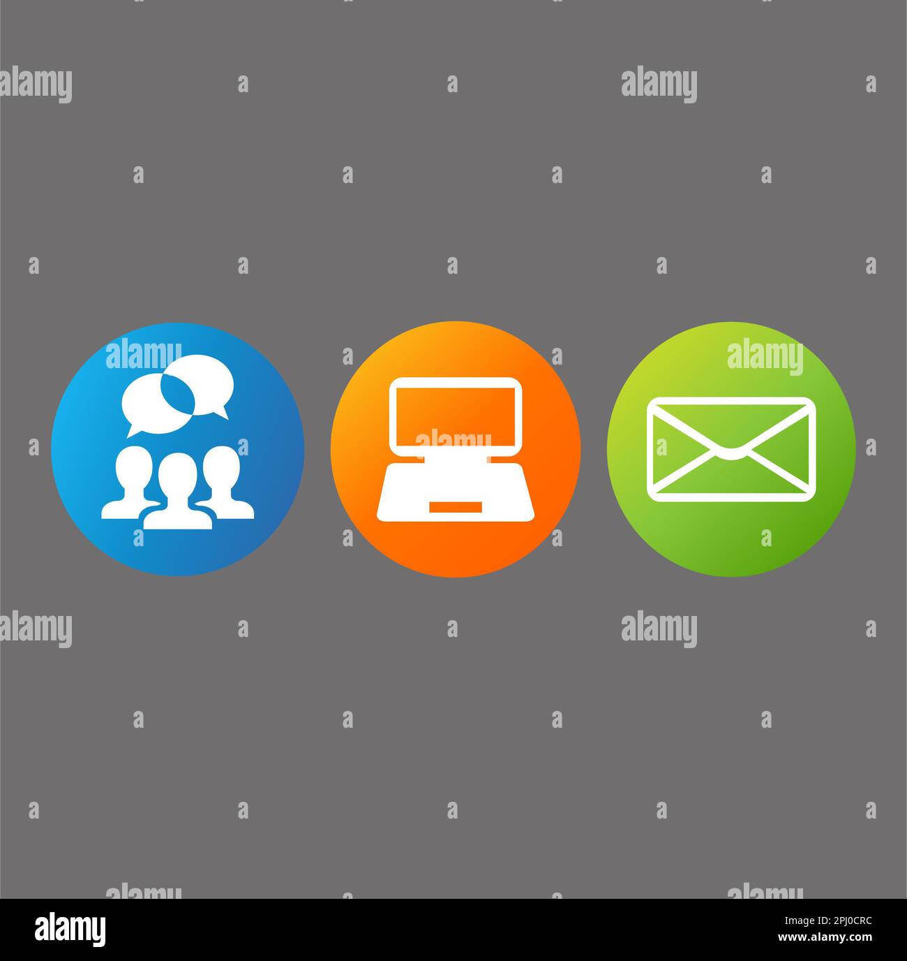 Icon set of popular social applications with rounded corners. Social ...